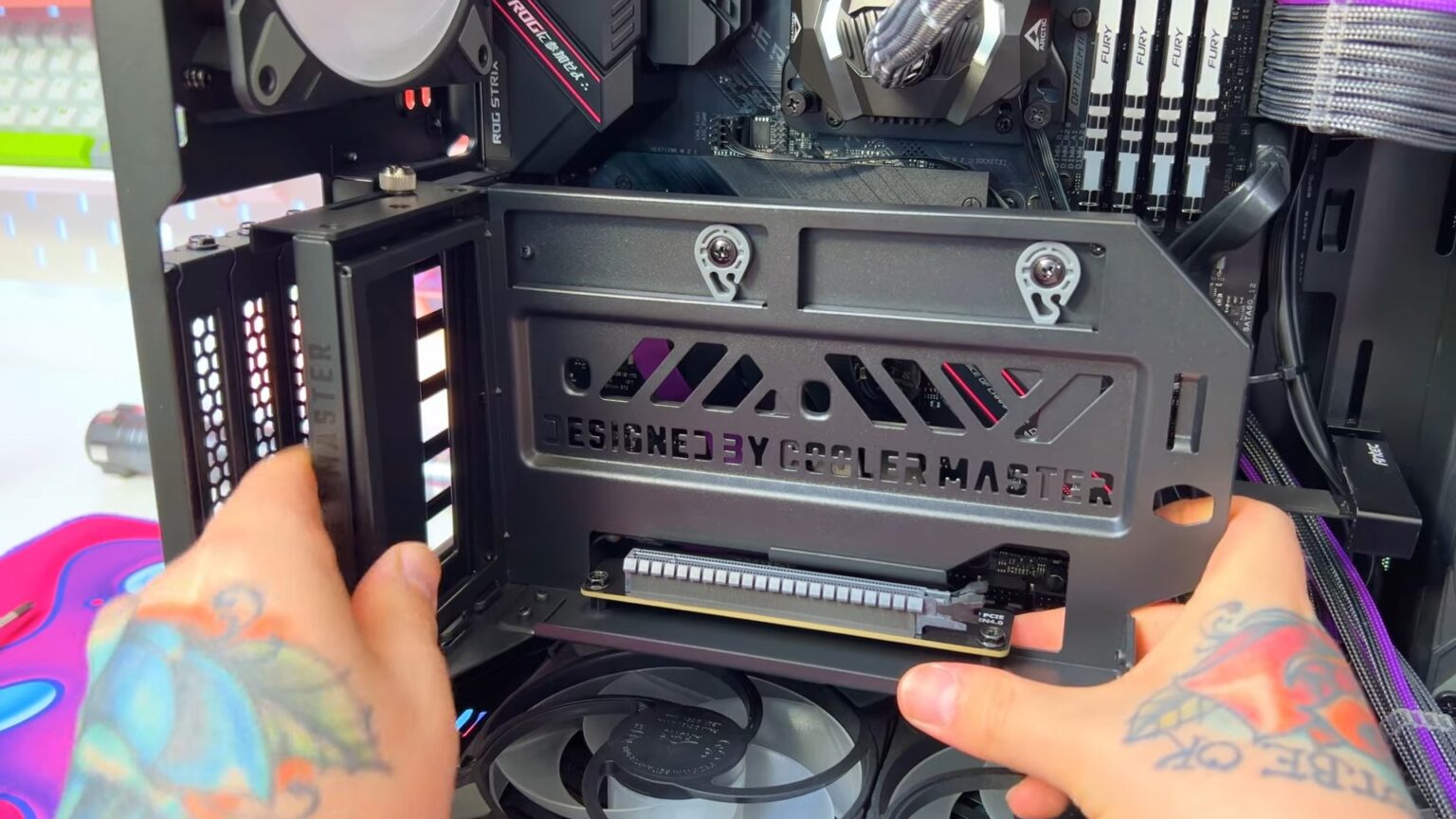 How To Mount Your GPU Vertically - Elevate Your Rig - FK Gold Standard